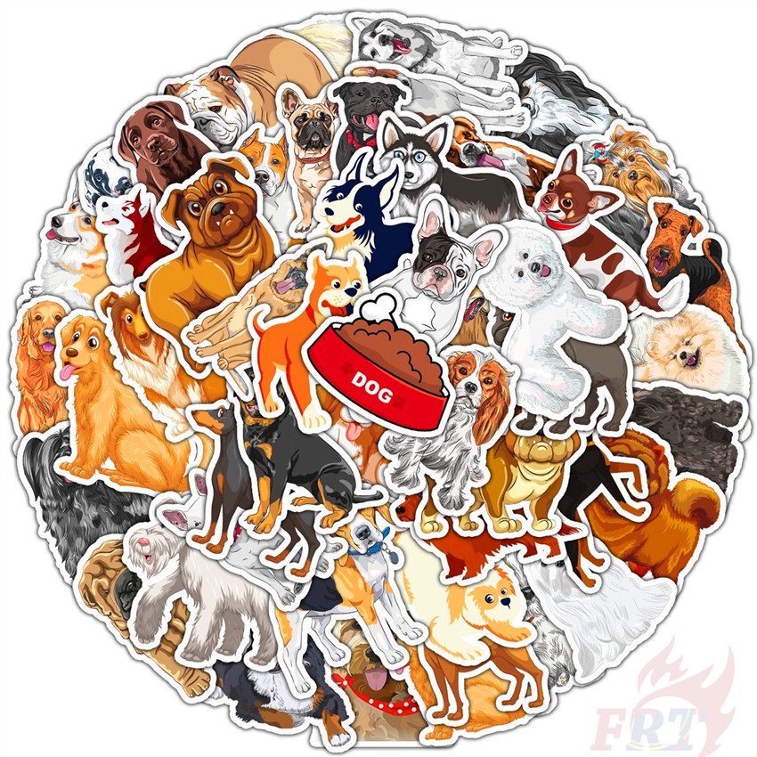 50Pcs/Set Adorable Dogs Series 01 Kawaii Pets Stickers DIY Fashion ...