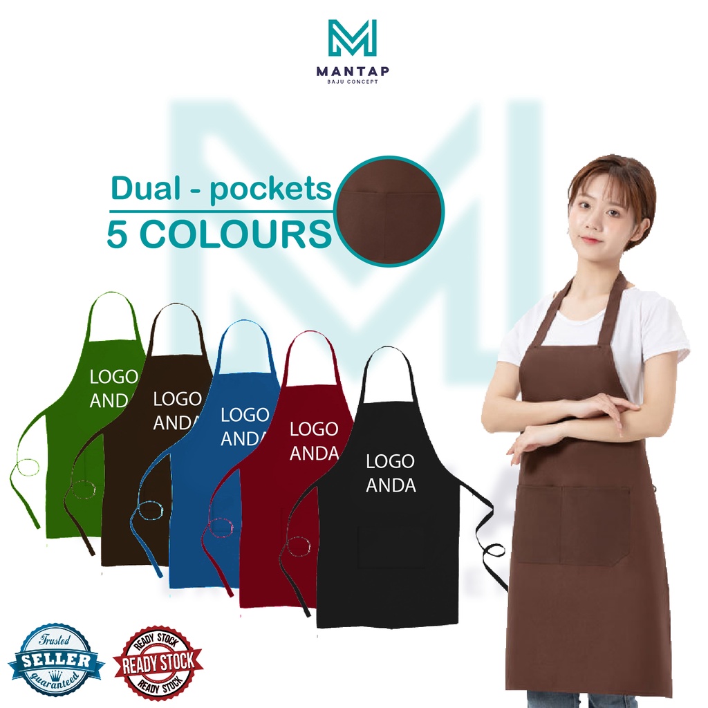 Apron Printing | Cetak Apron DESIGN | Apron Custom Logo waterproof ...