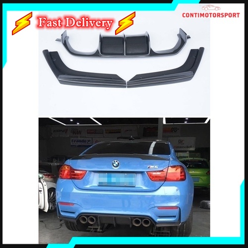 3 SERIES F30 M3/M4 BMW REAR DIFFUSER DOUBLE 4 OUT DIFFUSER LIP 4 ...