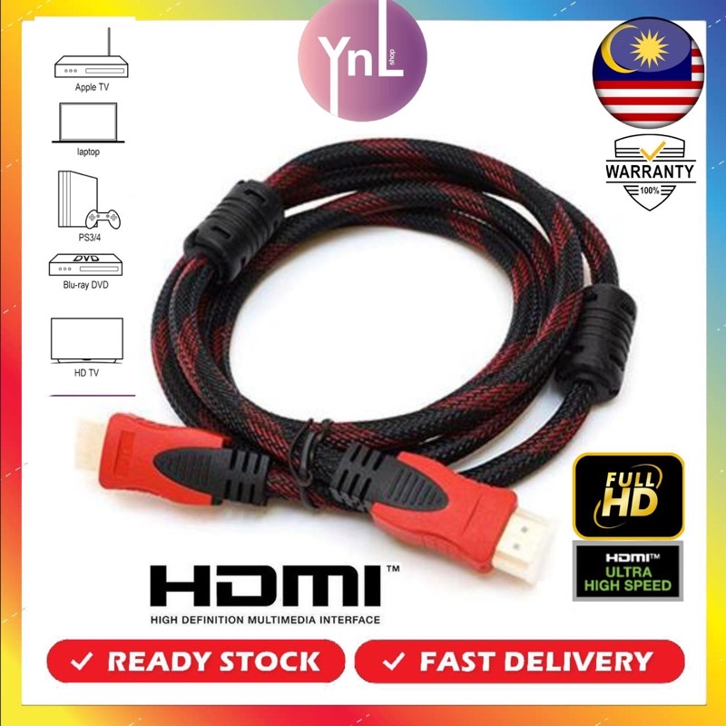 1M/1.5M/3M/5M HighSpeed HDTV / HDMI Cable Full HD 1080P TV,PC,PS4/3XBOX ...