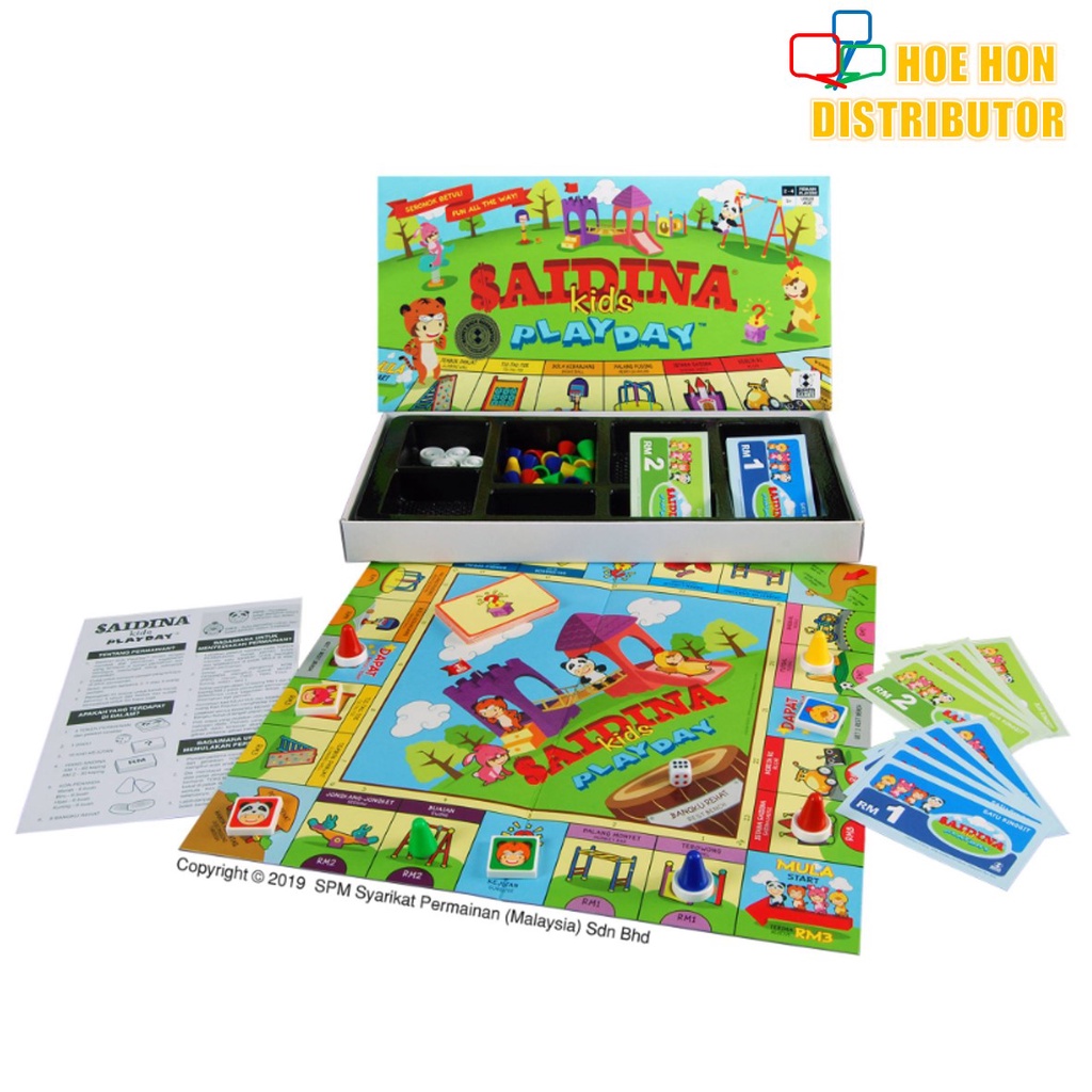 Saidina Kids Play Day Monopoly Money Dice Card SPM Board Games SPM 20 ...