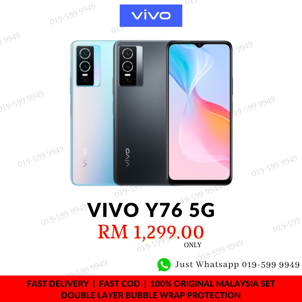 VIVO Y76 5G (8GB RAM | 128GB ROM) with 1 Year VIVO Malaysia Warranty | Shopee Malaysia