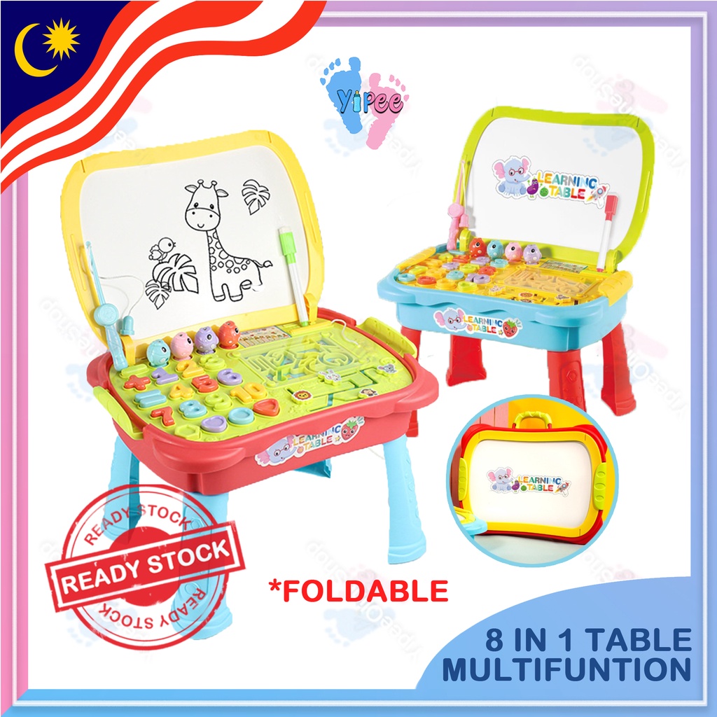 8 in 1 Multifunction Table Drawing Board For Kids Drawing Board ...