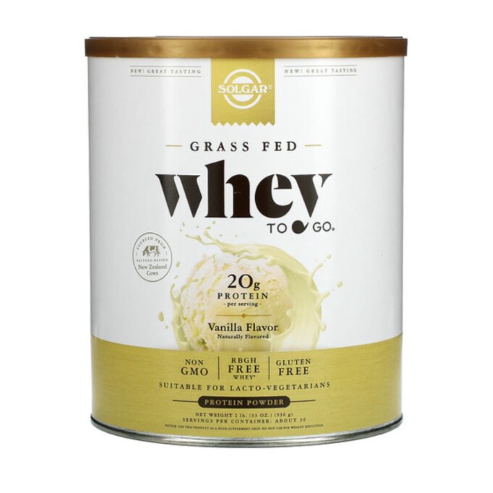 SOLGAR Grass Fed Whey To Go Protein Powder Vanilla 936g | Shopee Malaysia
