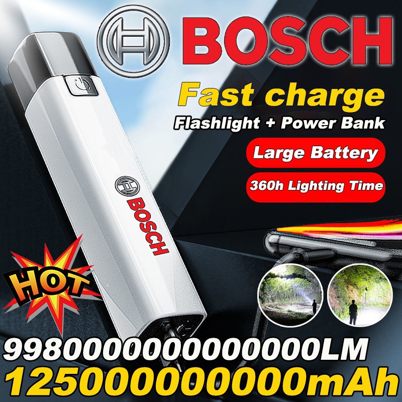 BOSCH 18650 Bright Flashlight with USB Charging G3 High-brightness ...