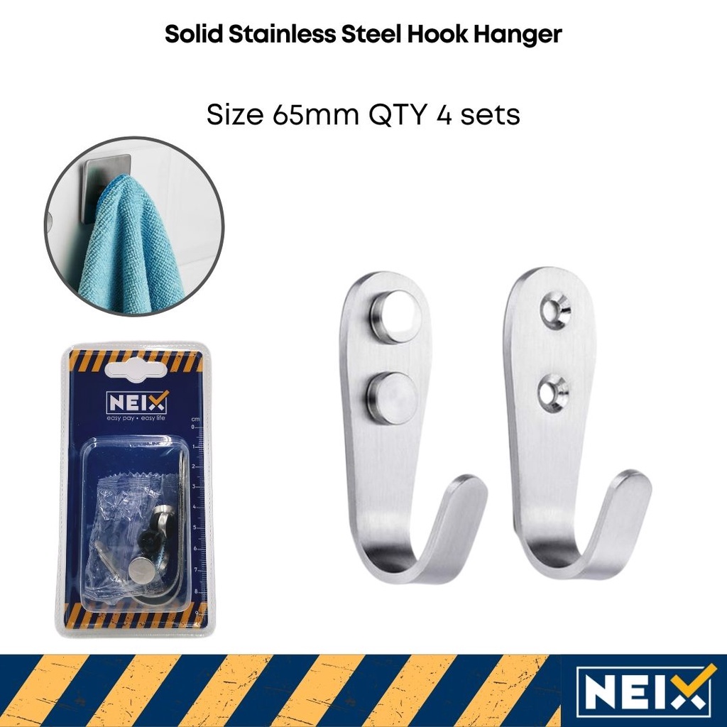Stainless steel solid hook 不锈钢实心挂钩 Pintu Cangkuk Gaya | Shopee Malaysia