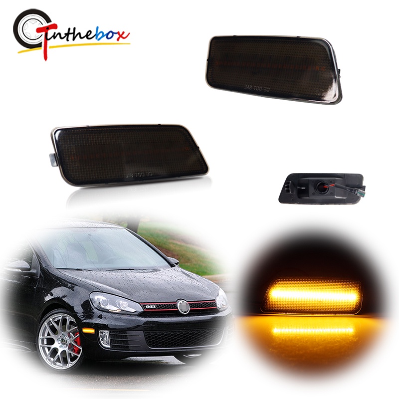 Gtinthebox Smoked Lens Amber LED Front Side Marker Indicator Lights For ...