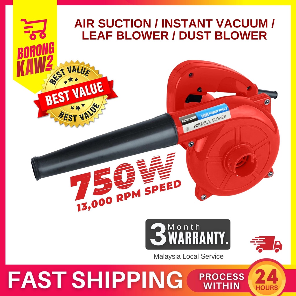 750W 220V Electric Handheld Air Blower Car Dust Removal Tool Outdoor PD ...
