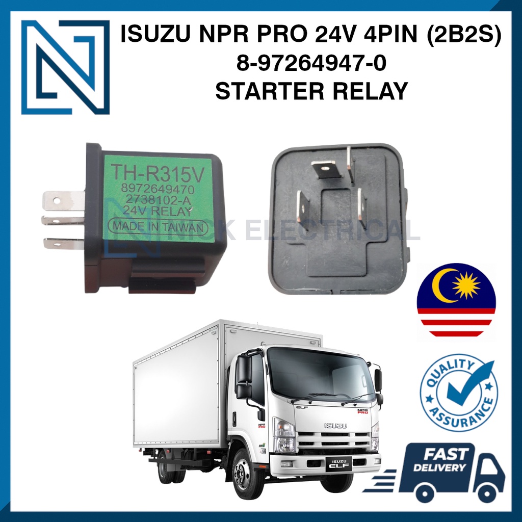 TH-R315V ISUZU NPR PRO 3 Ton 24V 4PIN 2B2S Starter Relay Lorry ...