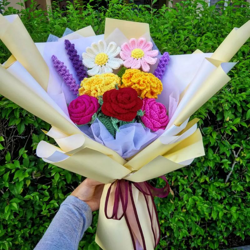 Crochet flower/bunga kait handmade | Shopee Malaysia