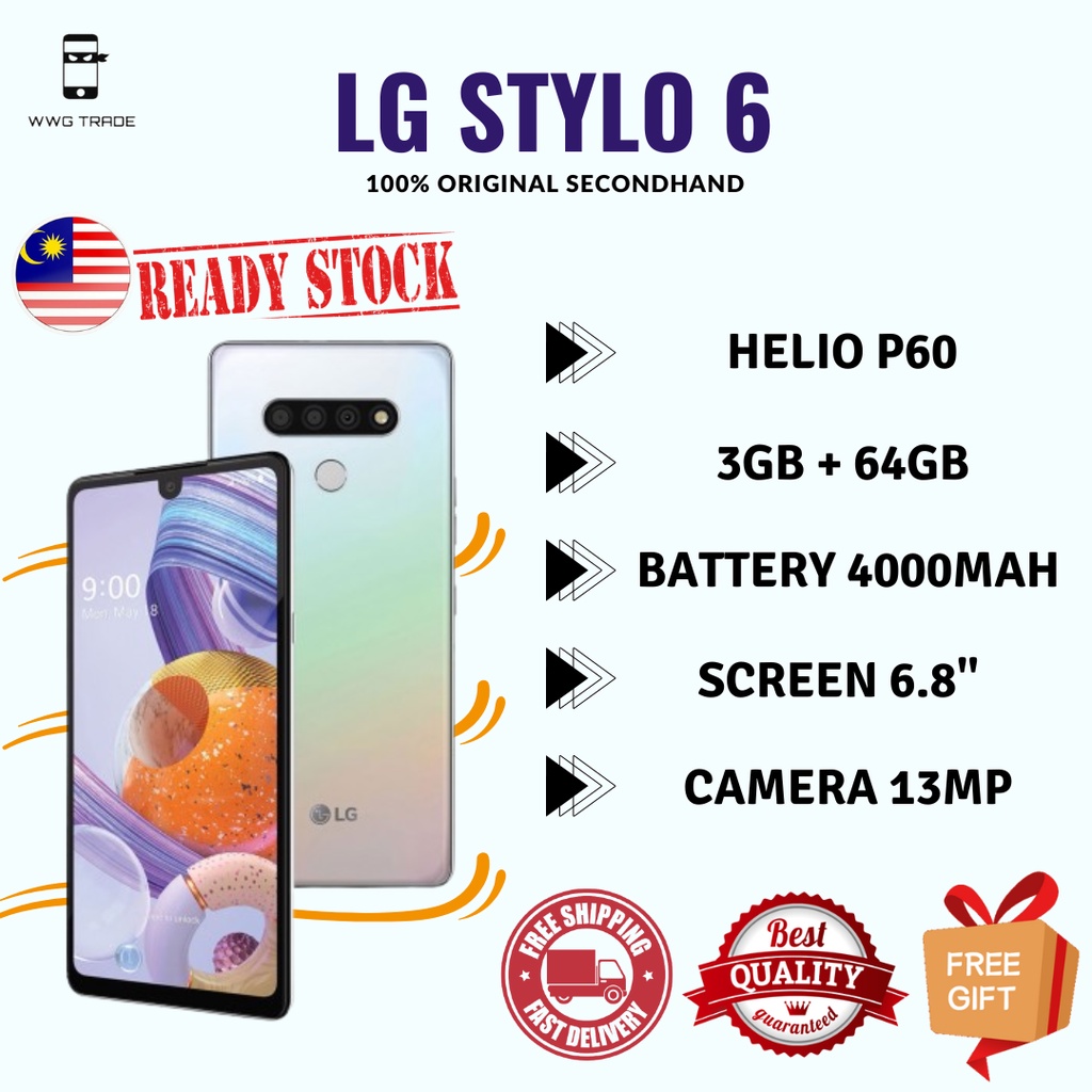 🔥MALAYSIA READY STOCK! LG STYLO 6 (3GB+64GB) HELIO P60 | CONDITION ...