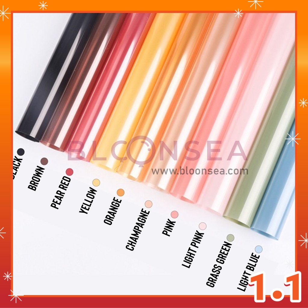 [20pcs] Flower Wrapping Paper Opp Jelly Membrane Pastel Crystal Bouquet ...