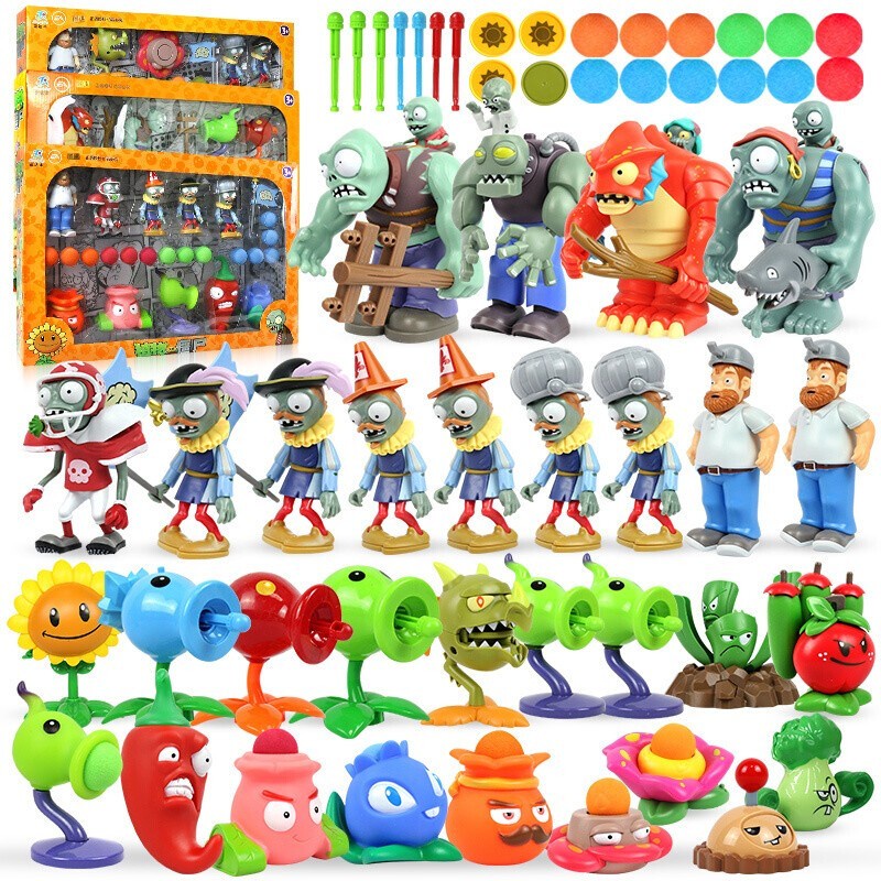 Plants vs Zombies 2 Action Character Ejection Soft Silicone Model ...