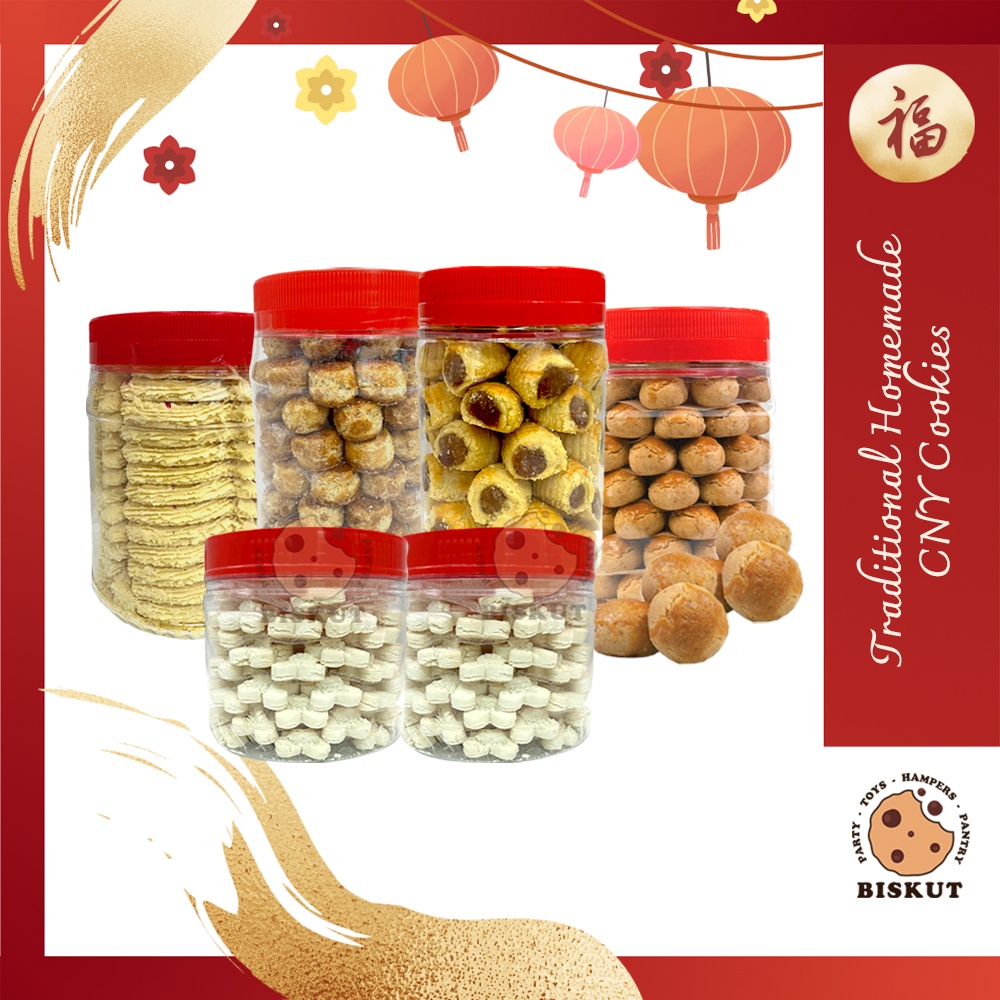 [CNY COOKIES]RETAIL&WHOLESALE HANDMADE BUTTER PINEAPPLE 奶油黄莉酥/PEANUT ...
