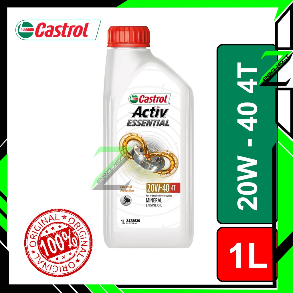 Castrol GO ACTIV ESSENTIAL Engine Oil 4T 20W40 (100% Original) 1 litre ...