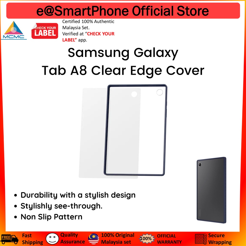 Samsung Galaxy Tab A8 Clear Edge Cover ORIGINAL SAMSUNG MALAYSIA ...