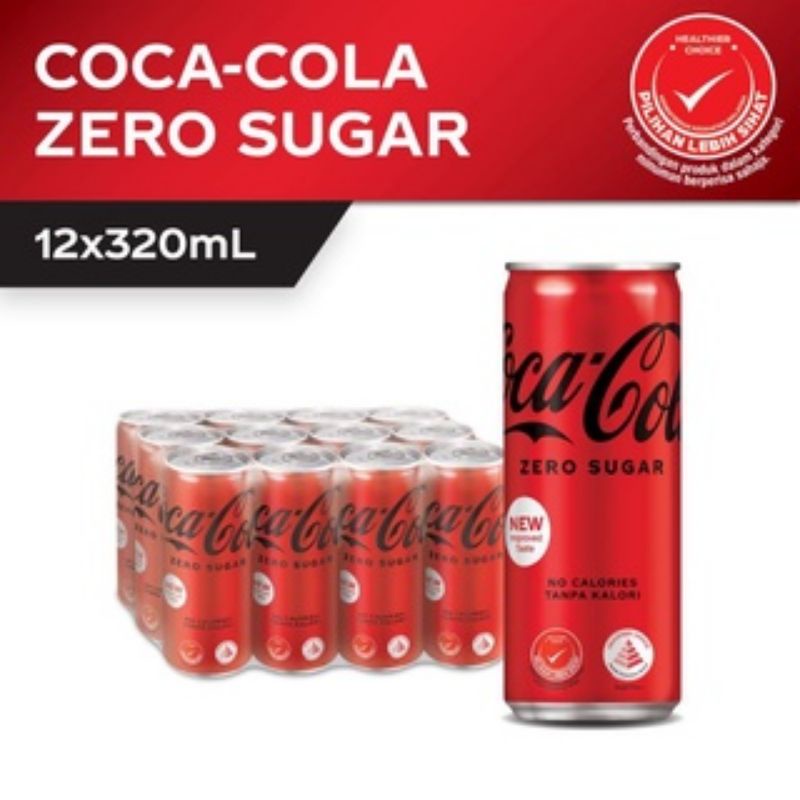 Coca Cola Zero Calories, No Sugar, Rasa Asli 12 x 320ml | Shopee Malaysia