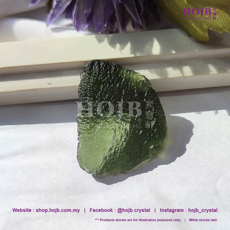 HOJB Authentic Moldavite Rough Stone Collection Ornament 33x40mm(11.3G ...