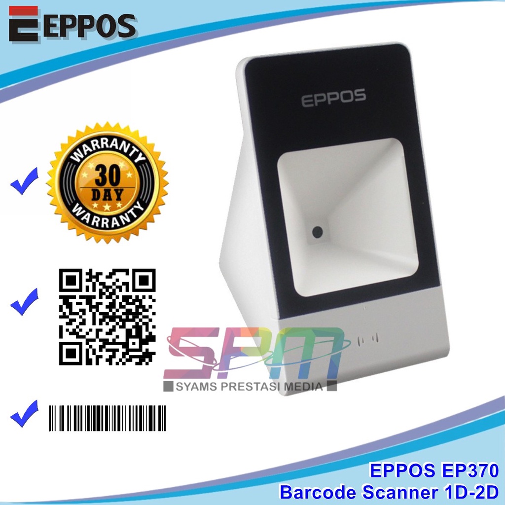Eppos Omni Barcode Scanner 1D 2D Dimensions EP370 QRIS QRCode | Shopee ...