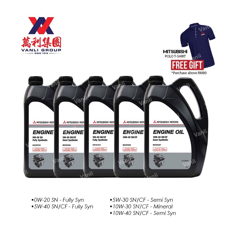 Mitsubishi Fully / Semi Synthetic / Mineral Engine Oil 0W20, 5W30, 5W40 ...