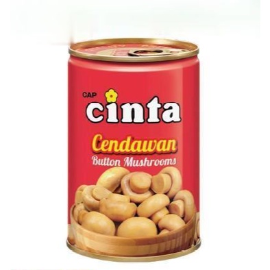 ️READY STOCK️ HALAL - CAP CINTA - Cendawan Button Mushrooms 425g ...