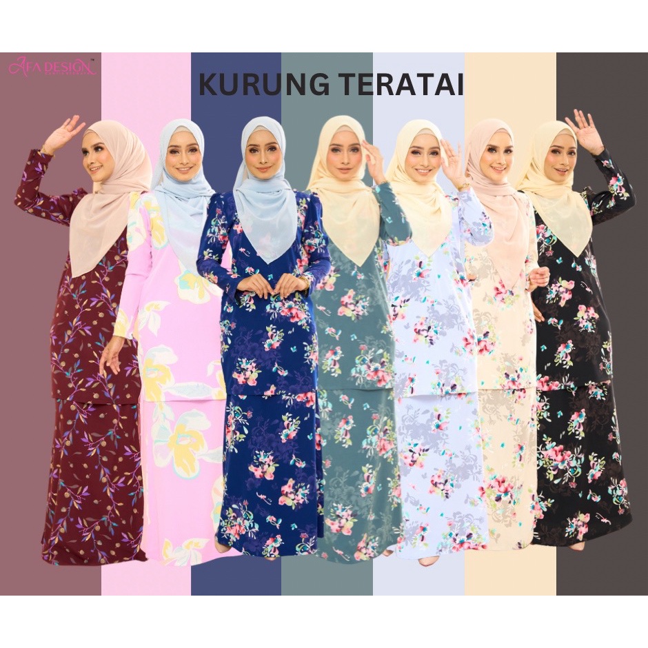 BAJU KURUNG MODEN BAHU PUFF AFA DESIGN FASHION KAIN LEMBUT PROMOSI RAYA ...