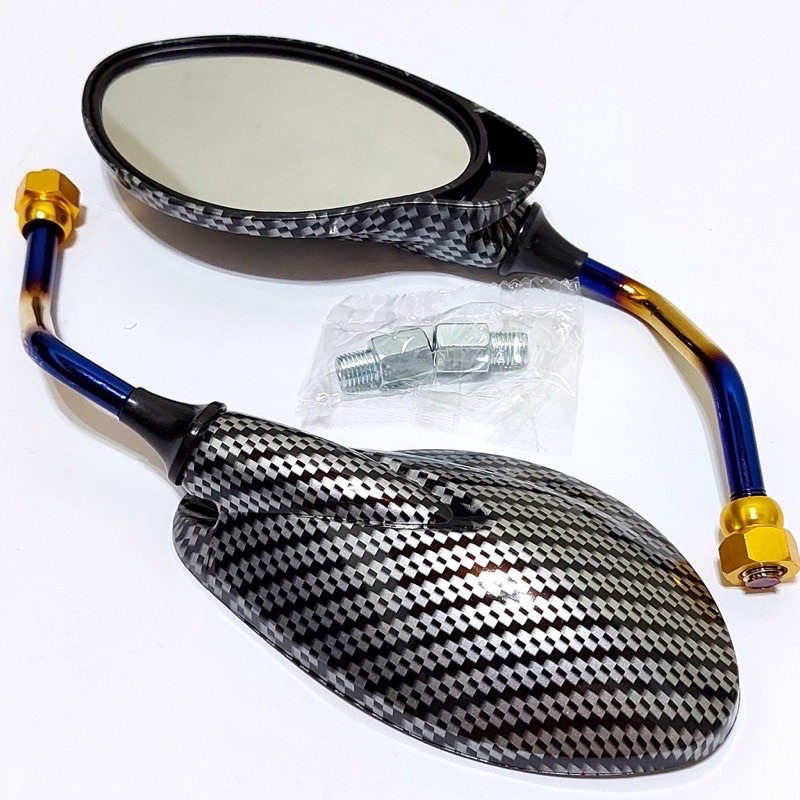 UNIVERSAL Carbon Titanium Side Mirror YAMAHA / HONDA / Y125 Y15 Y16 ...