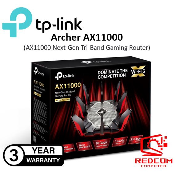 TP-LINK ARCHER AX11000 - AX11000 Next-Gen Tri-Band Gaming Router ...