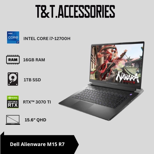Dell Alienware M15 R7 i7-12700H 16GB 1TB RTX3070TI 15.6" QHD GAMING ...