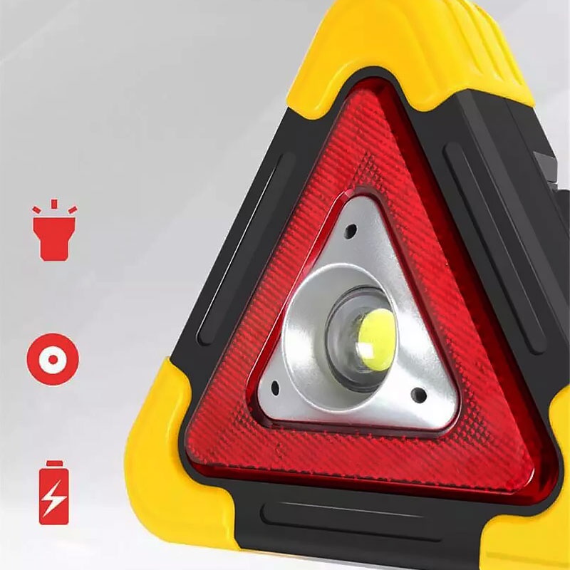 Rechargeable Triangle Warning Sign Solar LED Light Vehicle Breakdown ...