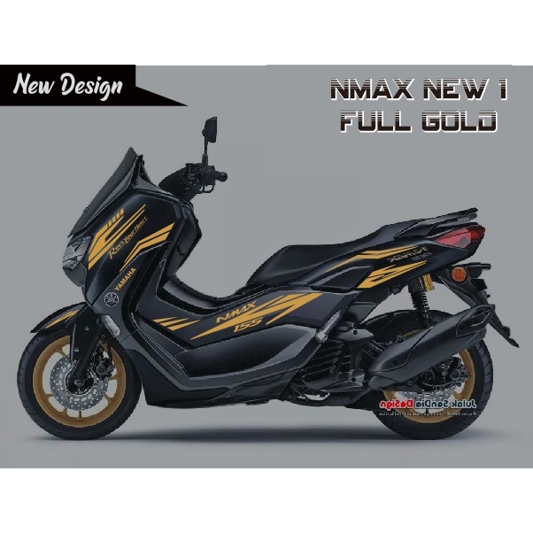 HITAM New NMAX CUTTING Sticker Black BODY (2)+FREE NMAX Rim Sticker ...