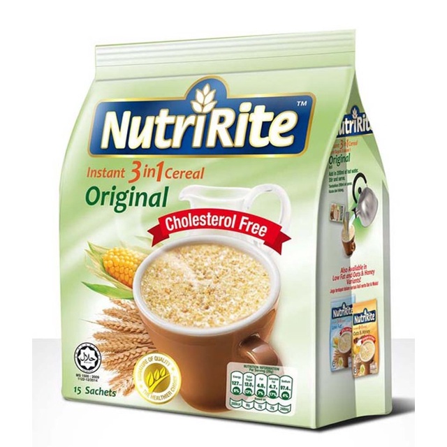 Nutririte Instant 3 in1 Cereal Original 28gm*15's | Shopee Malaysia
