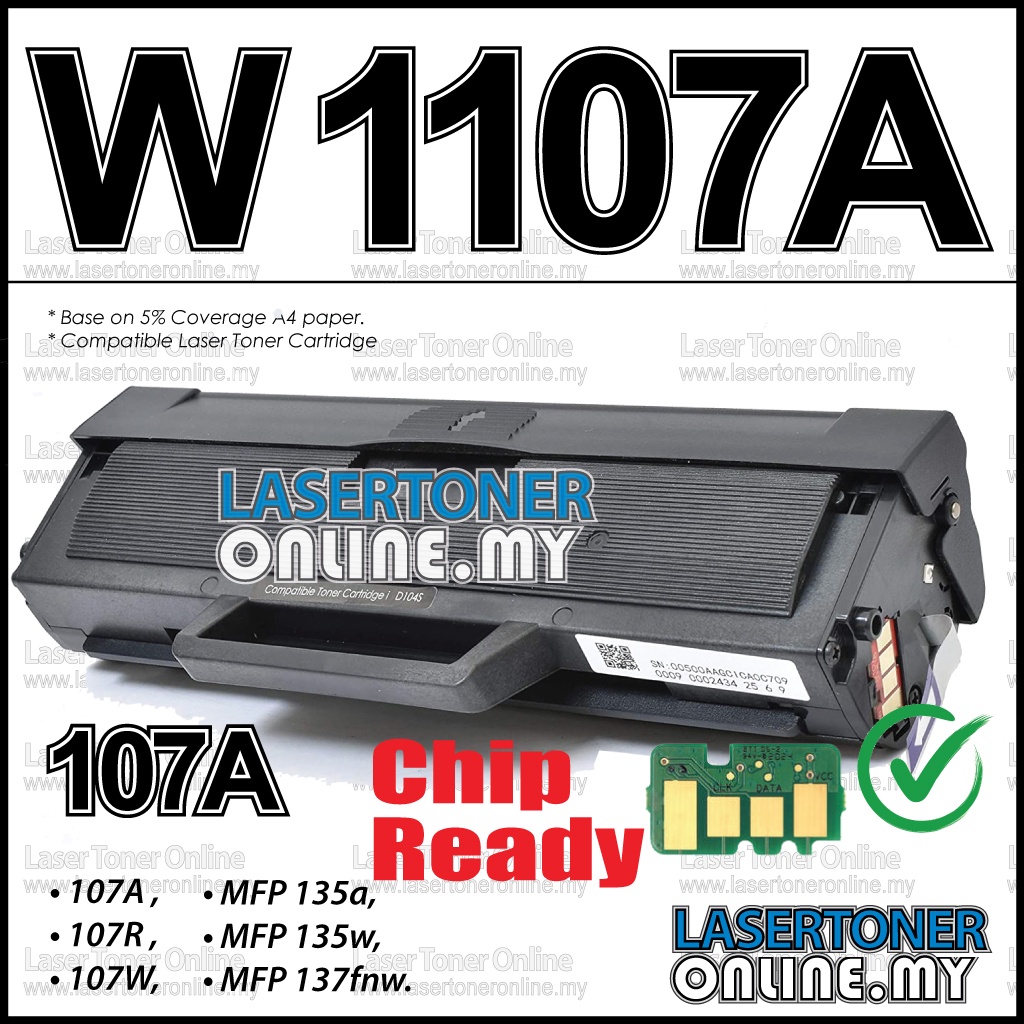 W1107A Compatible to HP W1107A HP107A Cartridge for H* Laserjet 107A ...
