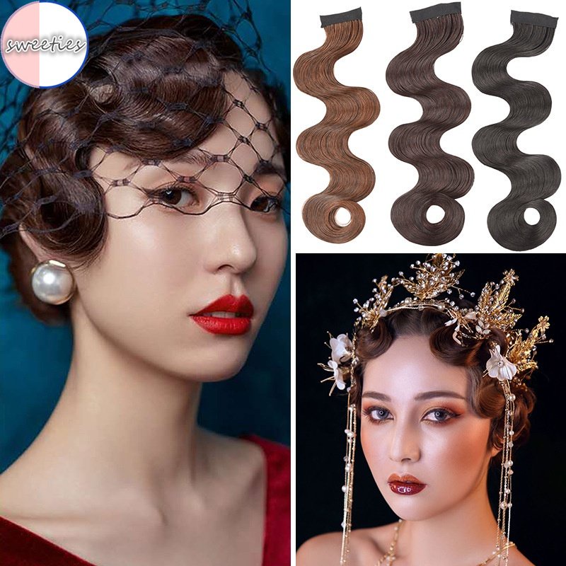 woman Republic of China style retro Wavy Fake hair Bangs Cheongsam ...