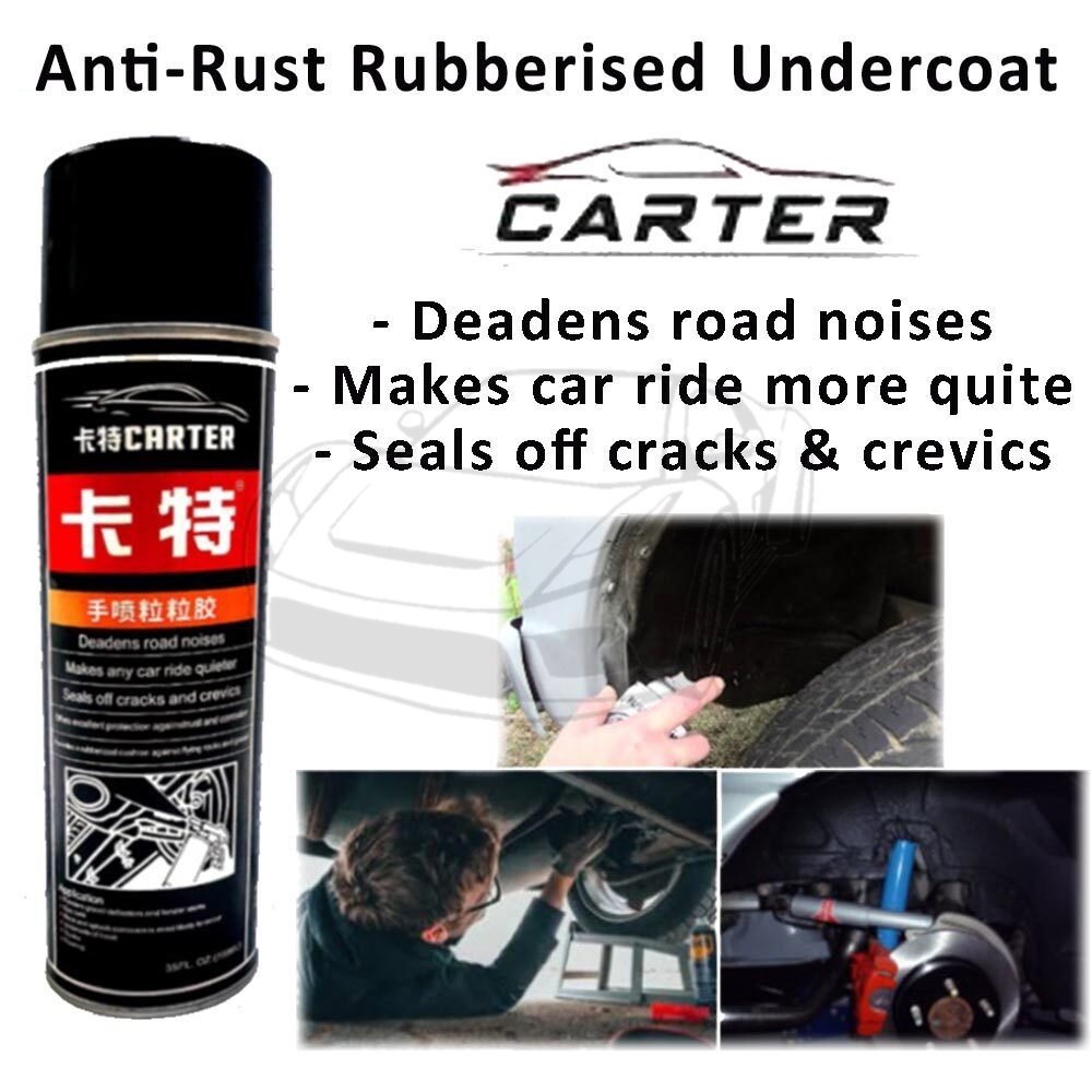 2PCS CARTER RUBBERIZED 700ml UNDERCOAT ANTI RUST Deadens Road Seals Off ...