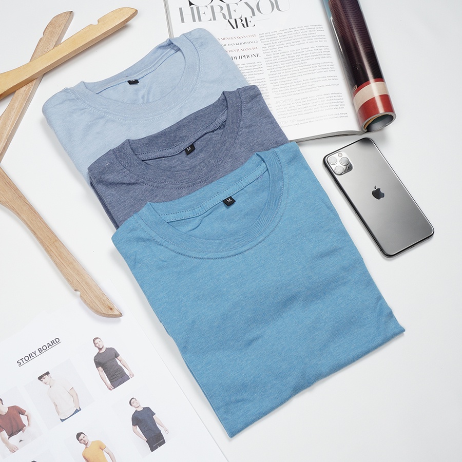 Men's Plain T-Shirts TWOTONE MISTY Short Sleeve PREMIUM Quality ...