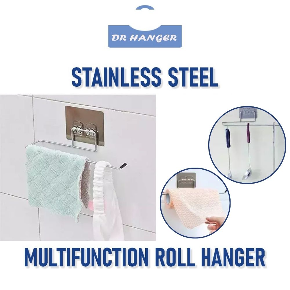 TOWEL HANGER WALL MOUNTED KITCHEN HOUSEHOLD IRON TISSUE PAPER RAG ...