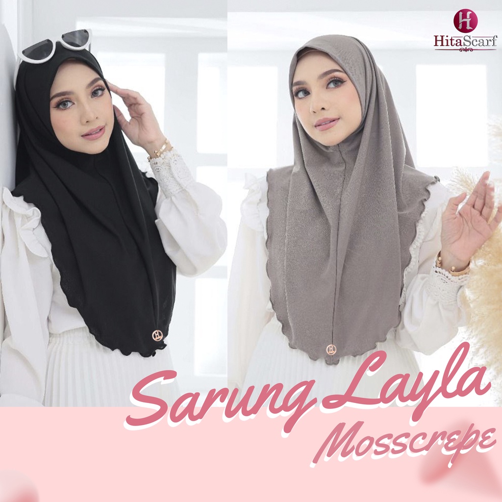 Tudung Sarung Mosscrepe Layla tudung sarung murah tudung ruffle ...