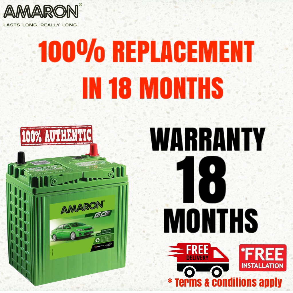 AMARON GO 38B20L | NS40 | CAR BATTERY | Bateri Kereta | myvi, axia ...