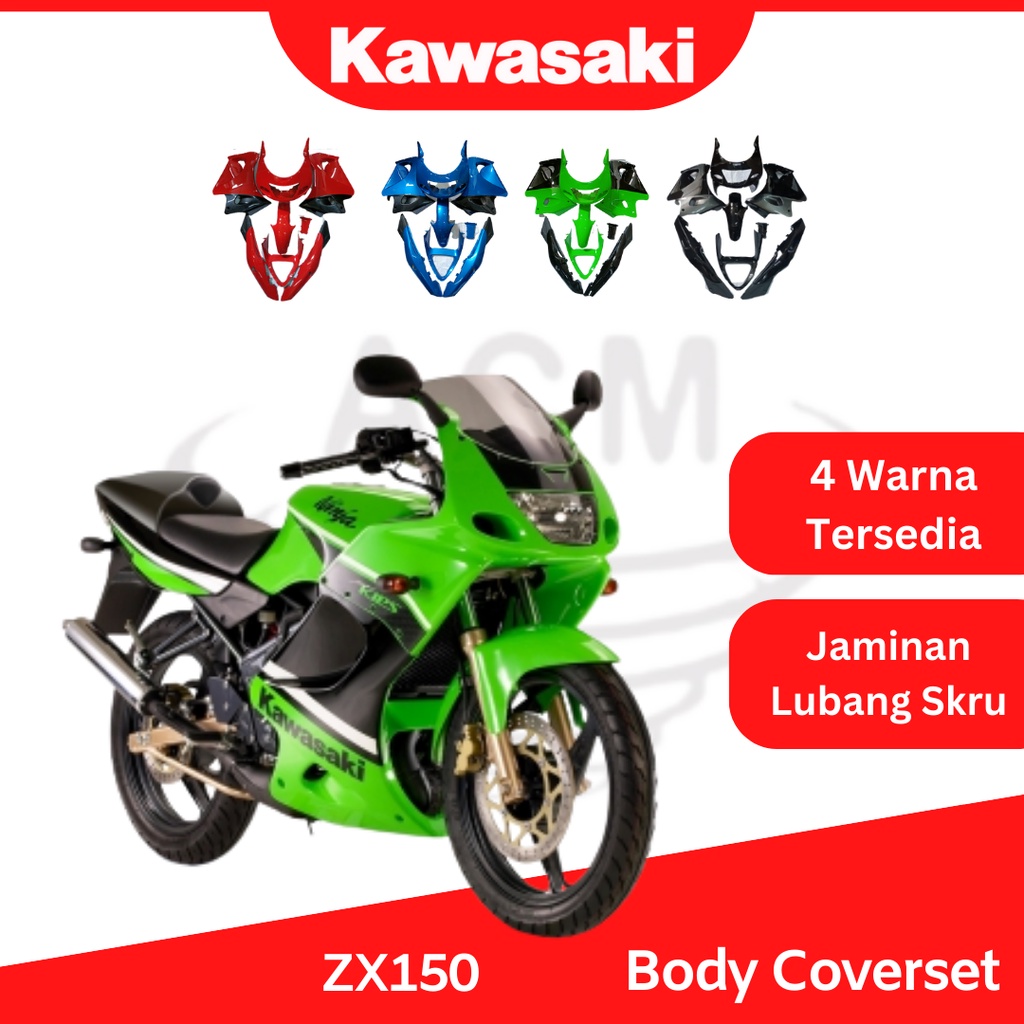 KAWASAKI ZX150 ZX 150 Full Body Cover Set Coverset Kosong Bodyset Color Parts Body KR150 KR ...