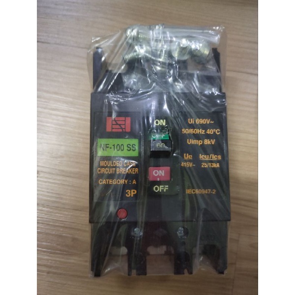 NES MCCB NF-100SS THREE POLE MOULDED CASE CIRCUIT BREAKER | Shopee Malaysia