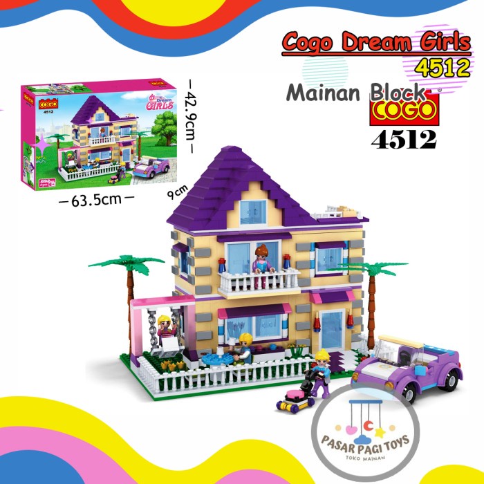 Cogo Dream Girls House Stacking Blocks Children's Toy Set 4512 | Shopee ...