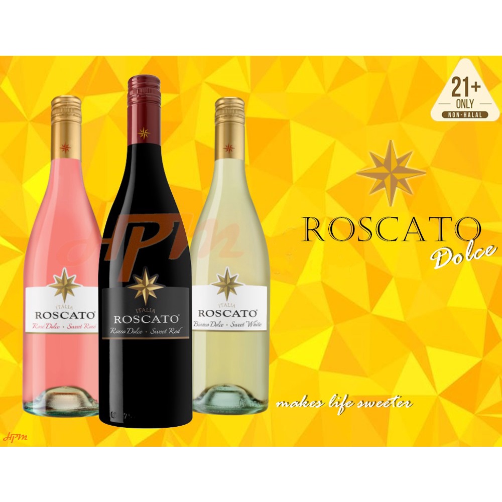 Roscato Dolce Sweet Wines ( Rosso/ Rose/ Bianco)750ml | Shopee Malaysia