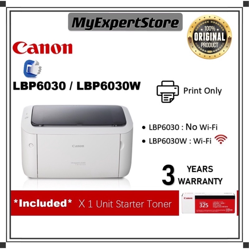 Canon ImageCLASS PBP 6030 LBP6030 / LBP6030W WIFI Monochrome Laser Printer | Shopee Malaysia