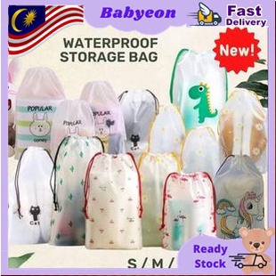 Beg Simpan Kartun Unicorn - Beg Serut Plastik Lutsinar Untuk Storan ...