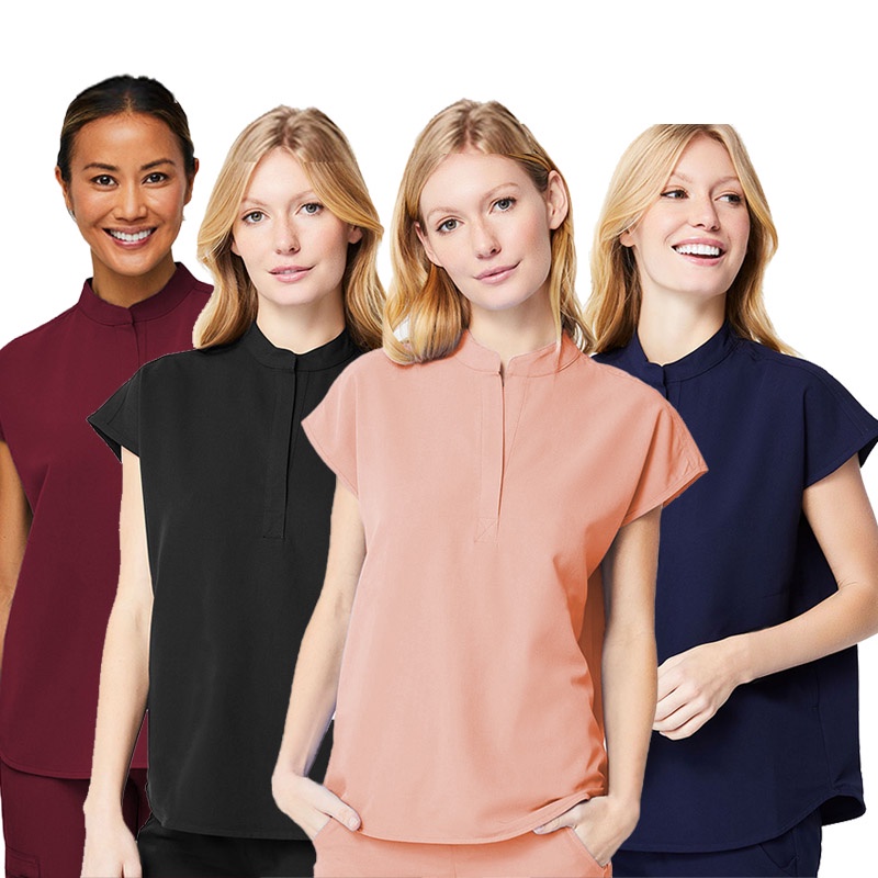 【Top+Pants】Scrub Suit Elastic quick-drying medical overalls oral ...