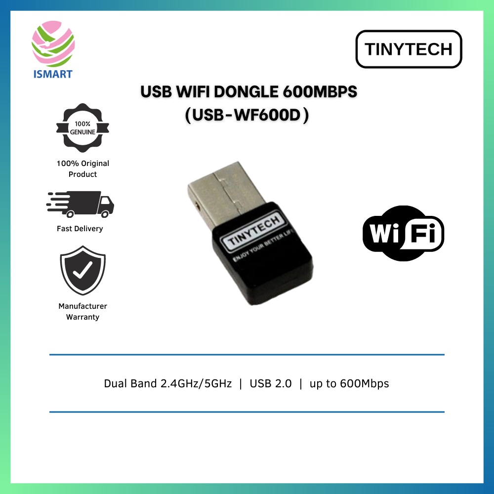 Tinytech Dongle USB-WF600D USB WiFi 600Mbps | Shopee Malaysia Tinytech Dongle USB-WF600D USB WiFi 600Mbps | Shopee Malaysia