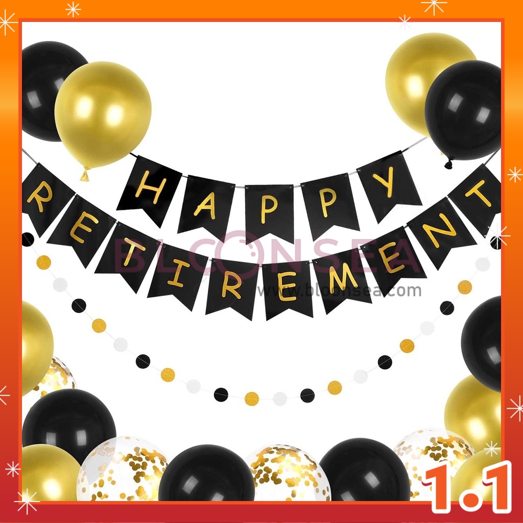 Banner Happy Retirement Set Garland I'm Retired Letter Flag We Will ...