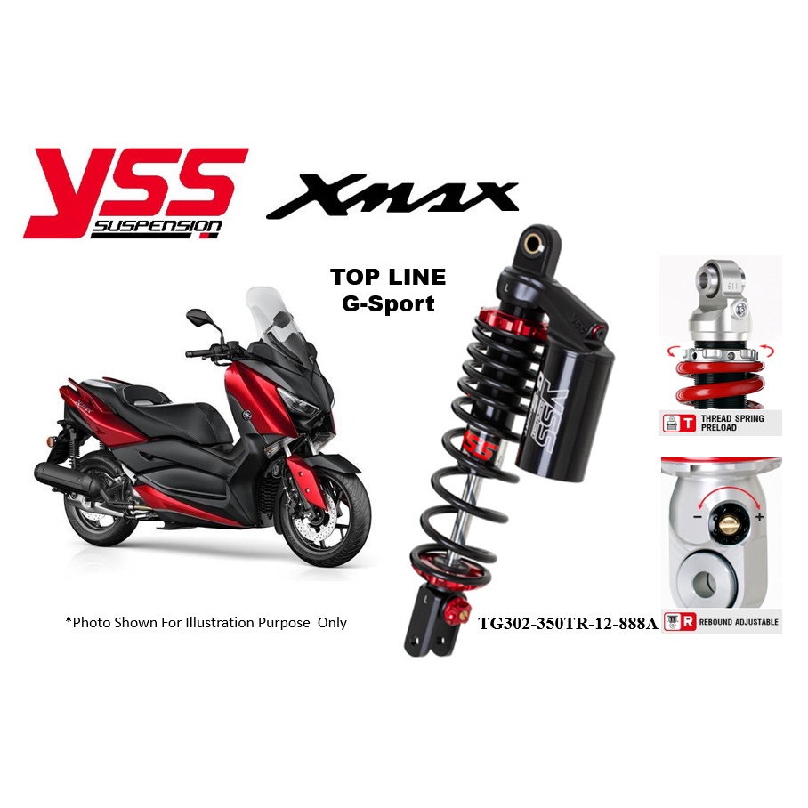 YSS XMAX 250 ABSORBER G-SPORT 350mm NEW SERIES | Shopee Malaysia