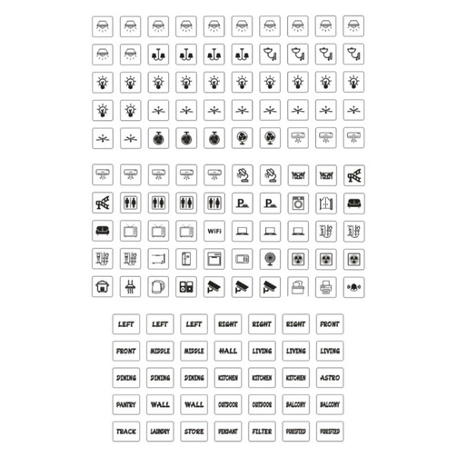 Minimalist Waterproof Switch Sticker / Electric Electrical Label / Suis ...